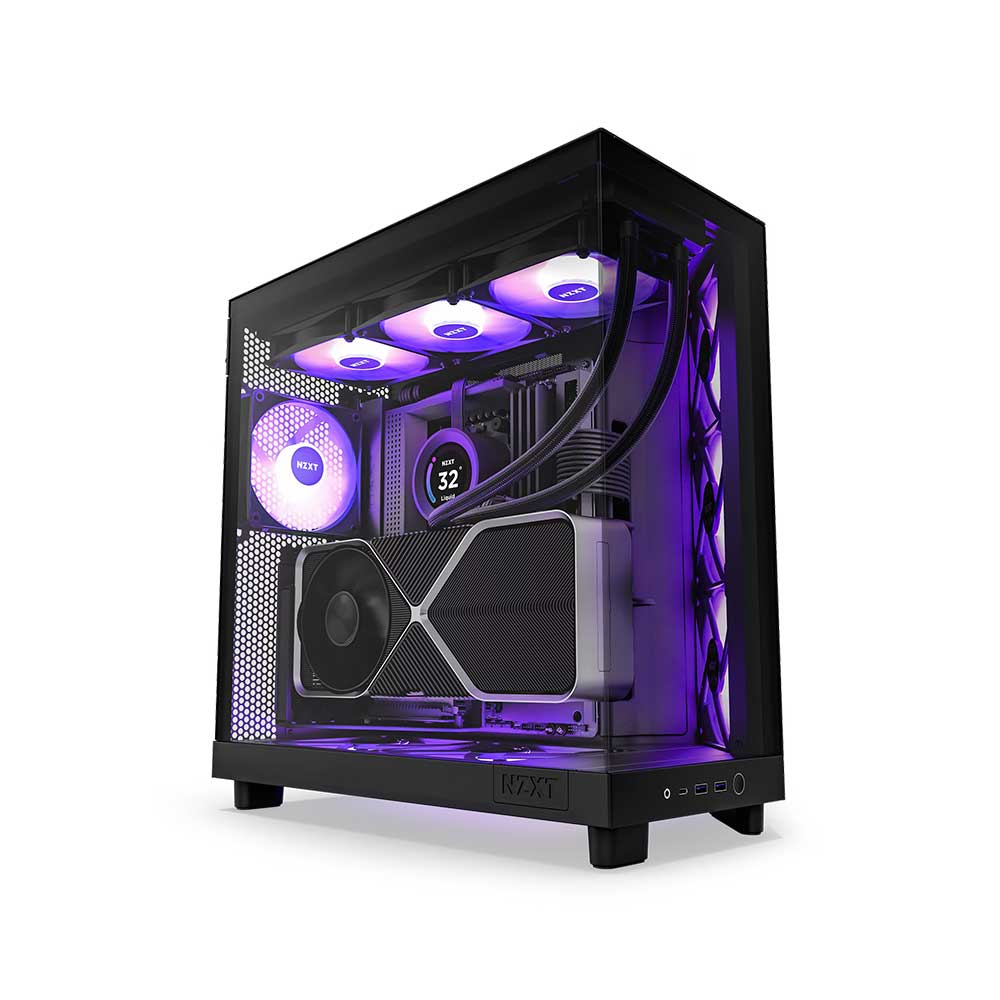 Nzxt H6 Flow Rgb Atx Mid Tower Cabinet Matte Black (CC-H61FB-R1 ...