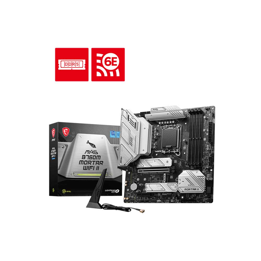 Msi Mag B760M Mortar Wifi II Lga1700 Matx Motherboard (MAG-B760M-MORTAR ...
