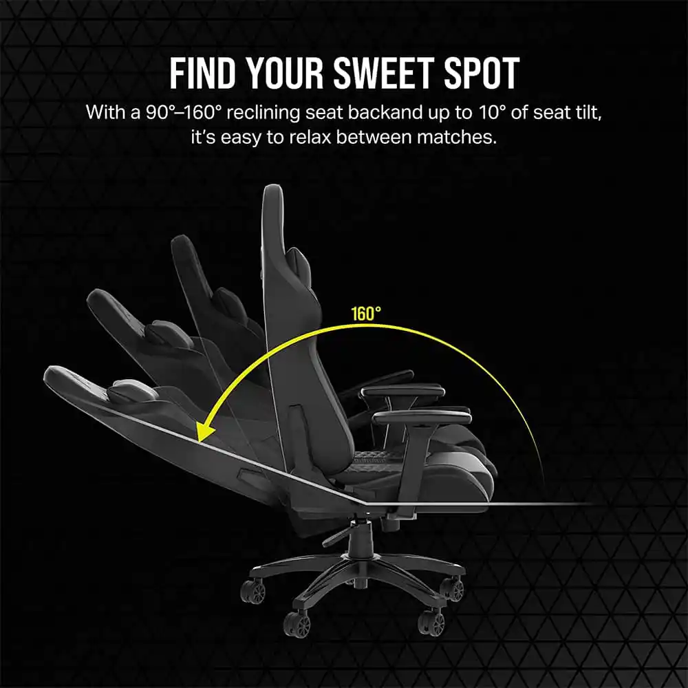 Corsair TC100 Relaxed Gaming Chair (Leatherette) (CF-9010050-WW ...
