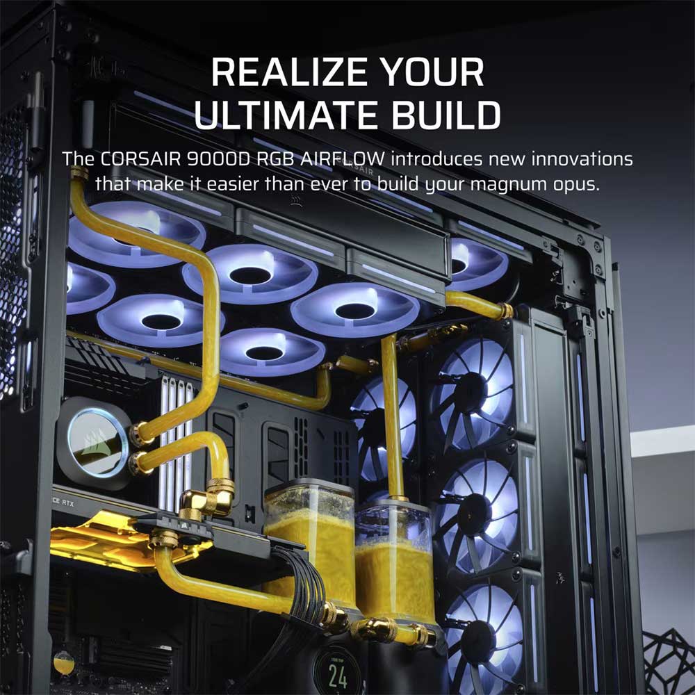 Corsair 9000D RGB Airflow Super Full Tower ATX Cabinet Black - CC ...